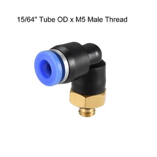 PL6-M5 Push to Connect Tube Fitting, 15/64" Tube OD x M5 Thread Blue - 15/64" OD x M5 - Bed Bath ...